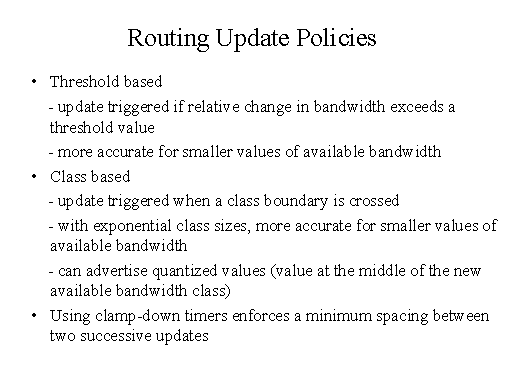 Routing Update Policies